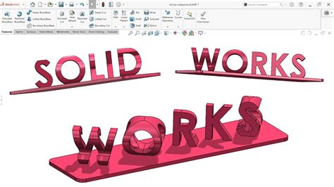 Solidworks Tutorial 3d Illusion Text Youtube
