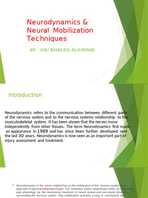 13 Neural Mobilization Pdf Anatomical Terms Of Motion Science