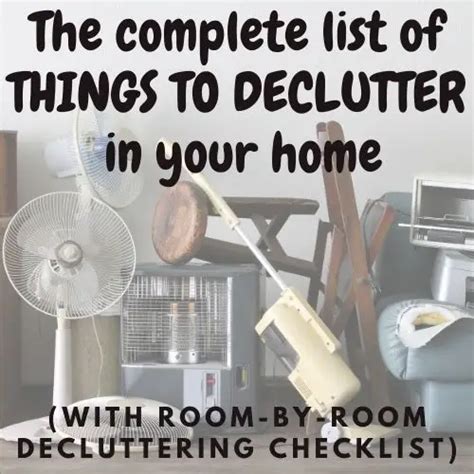 Declutter Your Home Checklist List Of Things To Declutter In Your Home
