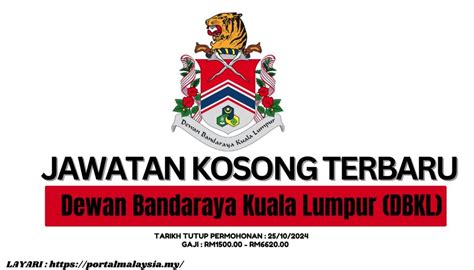 Jawatan Kosong Dewan Bandaraya Kuala Lumpur Dbkl Portal Bantuan