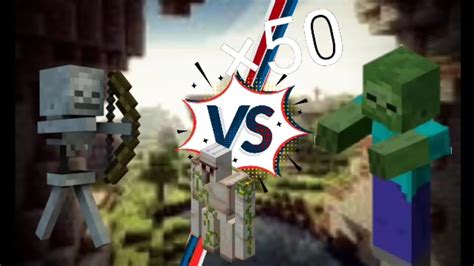 Zombie Vs Skeleton Minecraft Youtube
