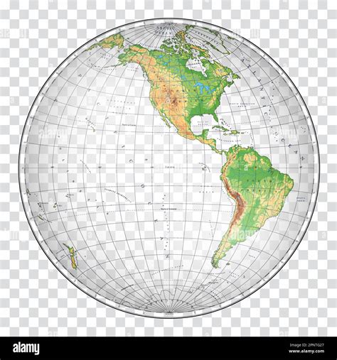 Highly Detailed Physical World Map In Globe Shape Of Earth Nicolosi