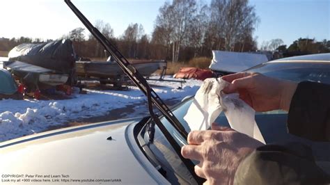 How to clean windshield wiper blades in car - YouTube