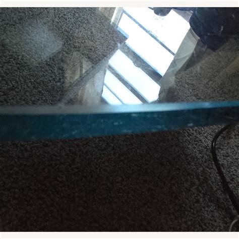 Antique Noguch Triangular Glass Coffee Table Aptdeco