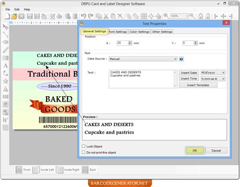 Screenshots Of Card And Label Generator Software How To Create