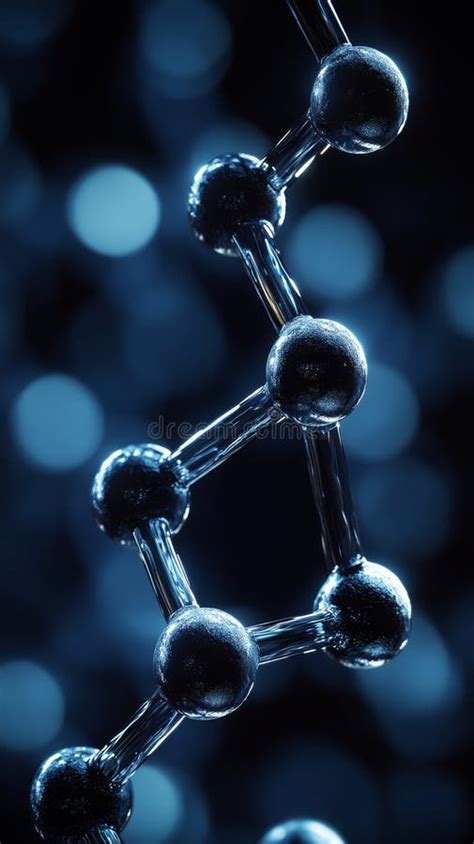 A Detailed View Of A Molecular Structure Featuring Glowing Blue Highlights And Interconnected
