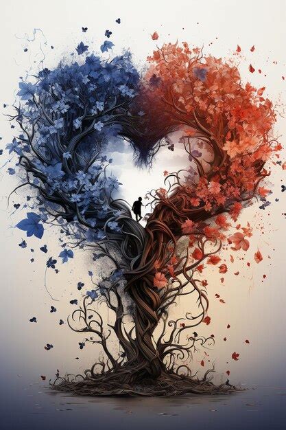 Premium AI Image Twin Tree Of Your Love