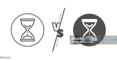 시간 모래 시계 선 아이콘입니다 모래 시계 기호입니다 벡터 0명에 대한 스톡 벡터 아트 및 기타 이미지 0명 고급 날씬한 Istock