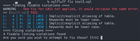 l011 aliasing preference for tables wrongly flagged as violation · issue 2723 · sqlfluff