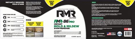 Rmr 86® Pro Instant Mold And Mildew Stain Remover Instantly Removes