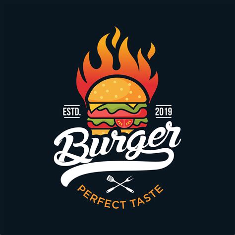 Burger Logo Design Template Vector Illustration 7923007 Vector Art At