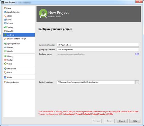 Problem Your Android Sdk Is Missing IDEs Support IntelliJ Platform JetBrains
