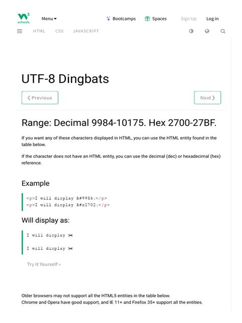 003 Html Unicode Utf 8 Pdf Quotation Mark Bracket