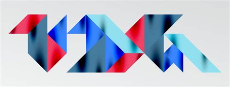 Tech Minimal Overlapping Triangle Shapes Elements Vector Image