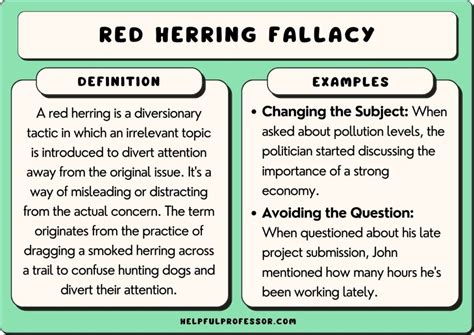 Red Herring Fallacy With Real Life Examples