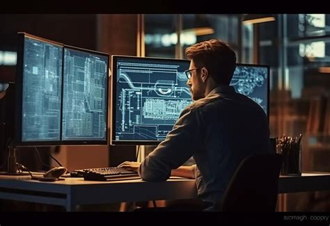 Premium Photo Photo Portrait Of Software Developer Doing Working Programming Using Computer