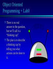 Lec2 2018 Lab0 Intro Ppt Object Oriented Programming Lab0 There Is No