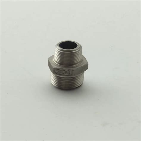 Stainless Steel Thread Pipe Fitting Npt Bsp Hexagonal Nipple
