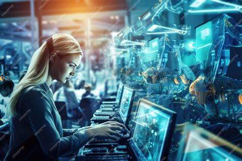 Premium Ai Image Seamless Integration Of Artificial Intelligence Technologies In A Production