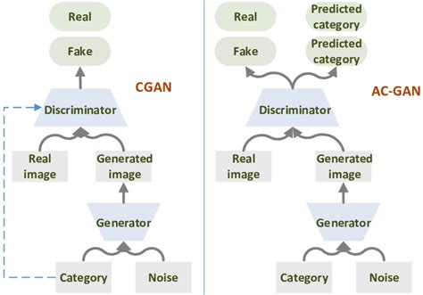 The Illustration Of Cgan And Ac Gan Drawn By Referring To [2 4 53] Download Scientific Diagram