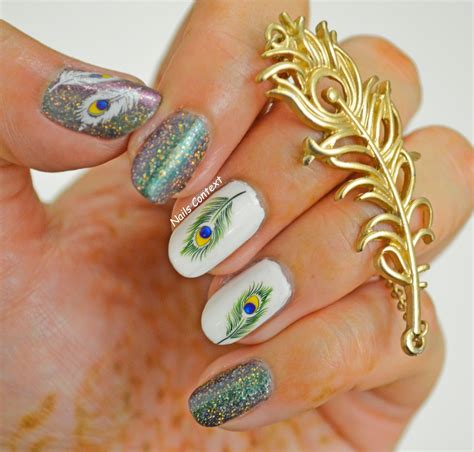 Nails Context Peacock Feathers Nails Context Peacock Feathers