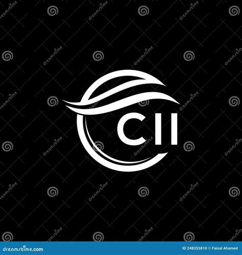 Cii Letter Logo Design On Black Background Cii Creative Circle Letter Logo Concept Cii Letter