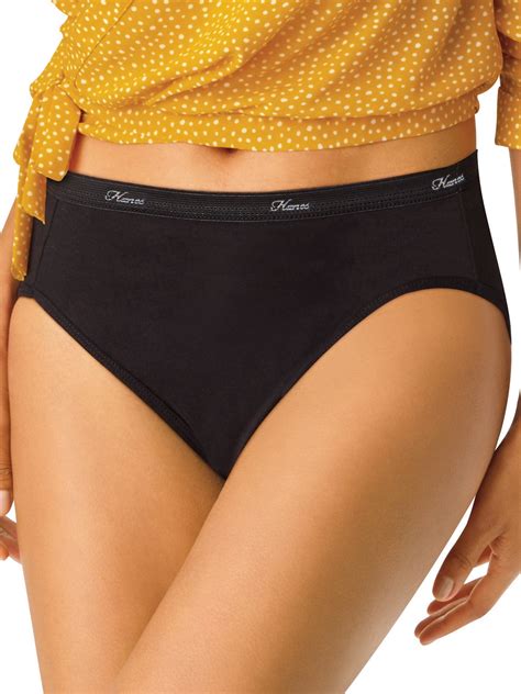 Buy Hanes Womens Soft Cotton Tagless Hi Cut Panty Pack Of 6 Online