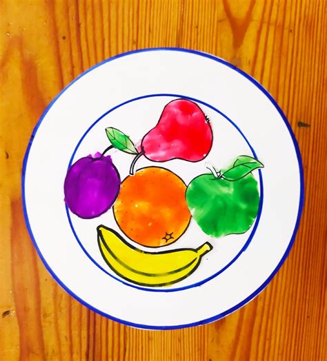 Как нарисовать тарелку с фруктами 22 фото