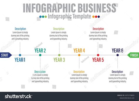 6 Steps Modern Timeline Diagram Calendar Stock Vector Royalty Free 2271774655 Shutterstock