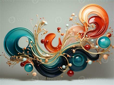 A Modern And Abstract Wall Art Sculpture Features Swirling Patterns Generative Ai 27212824 Stock
