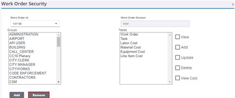 Remove Security Rights