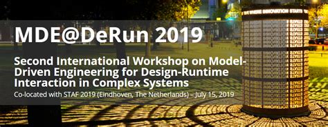 Mde Derun 2019 2nd Int Workshop On Model Driven Engineering For Design Runtime Interaction In