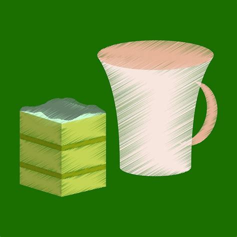 평면 음영 스타일 아이콘 컵 커피와 파이 벡터 Ai Eps Uidownload