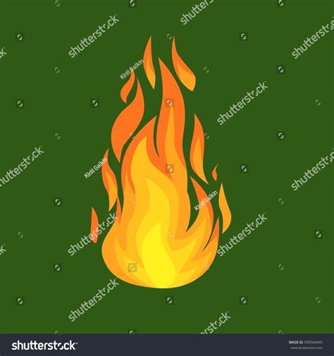Red Fire Flames Vector Icons Stock Vector Royalty Free 599564945