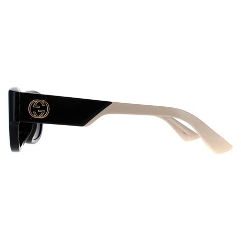 Gucci Sunglasses Gg1667sk 001 Black With Ivory Grey Discounted Sunglasses