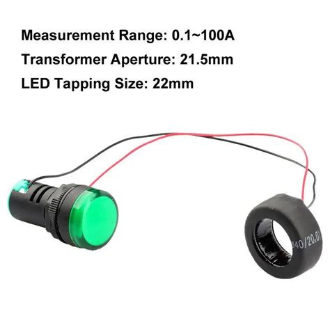 22mm tapping led current indicator power indicator ac current