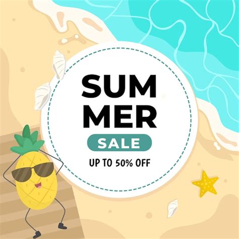 여름 세일 배너 프리미엄 벡터