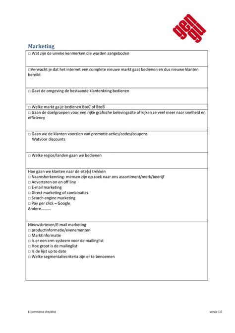 Checklist Ecommerce Pdf Business Business And Finance