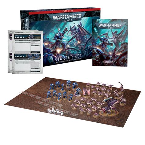 Zestaw startowy Warhammer 40000 Dwie armie farby i narzędzia