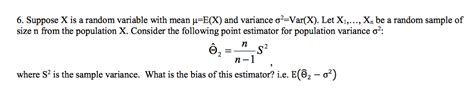 Solved Suppose X Is A Random Variable With Mean Mu E X Chegg Com