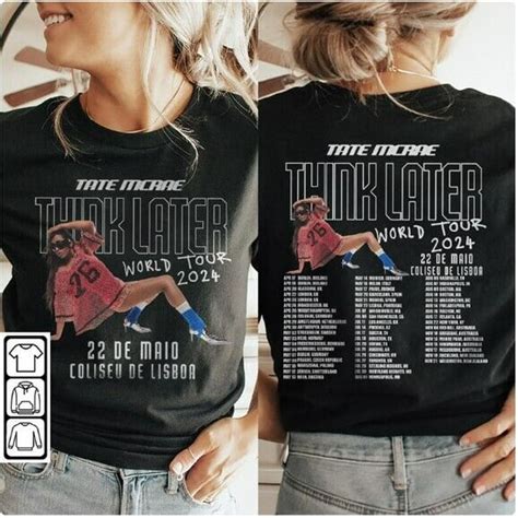 Tate Mcrae Music Shirt 2side Tate Mcrae The Think Later World Tour