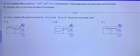 Solved A Use A Graphing Utility To Graph