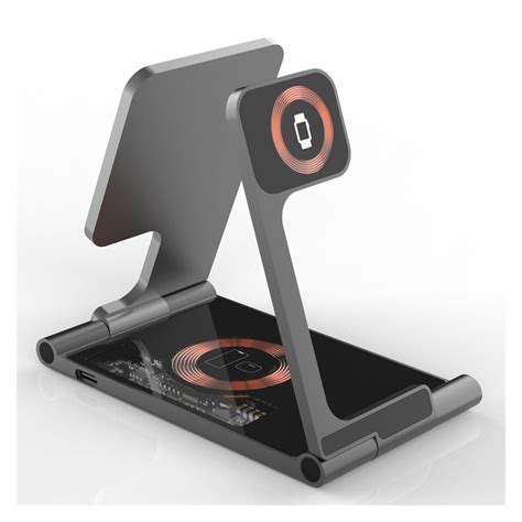 Ultra Slim Transparent Foldable W Wireless Charger In Charge Your Phone Watch And