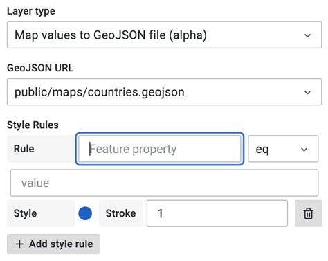 Geomap Geojson Autofill Style Rule Settings Issue 41513 Grafana