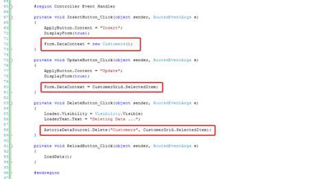 Performing Crud To Silverlight Data Grid Using Intersoft Data Source