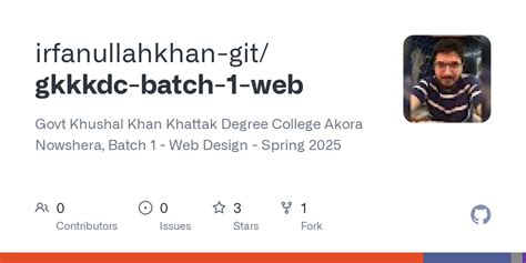 Github Irfanullahkhan Gitgkkkdc Batch 1 Web Govt Khushal Khan Khattak Degree College Akora
