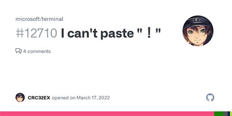 I Cant Paste ！ · Issue 12710 · Microsoft Terminal · Github