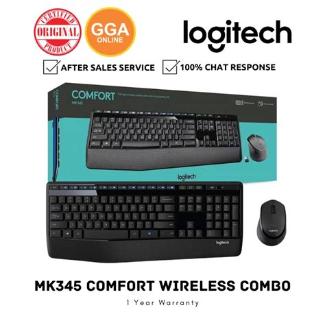 Logitech MK345 Wireless Keyboard Mouse Confort Full Size Wireless Combo Shopee Malaysia