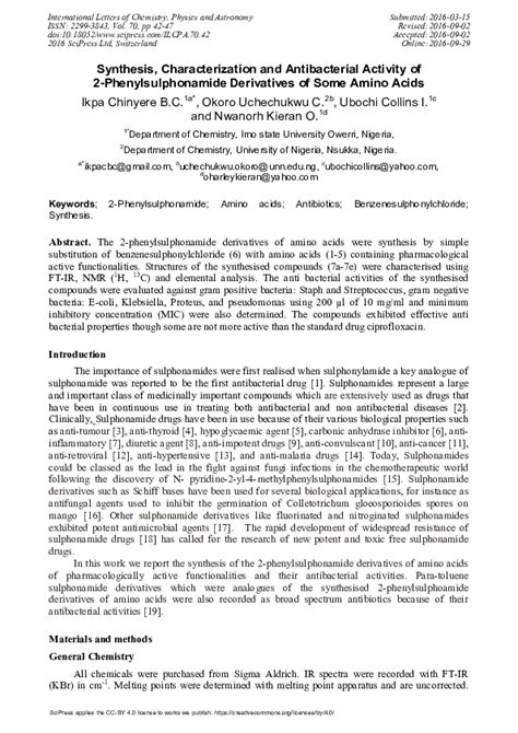 Pdf Synthesis Characterization And Antibacterial Activity Of Schiff Base
