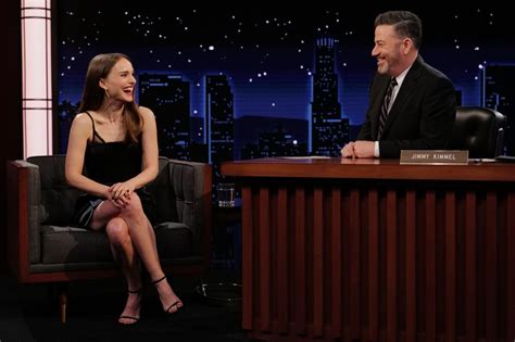 Natalie Portman And Her Controversial Dress Stops By Jimmy Kimmel Talking With Tami